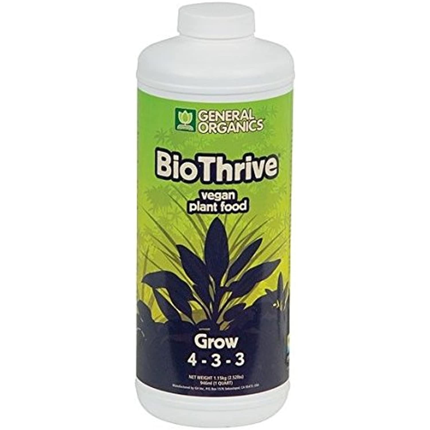 General Organics Bio Thrive Grow 32 oz ounce Quart qt - organics ...