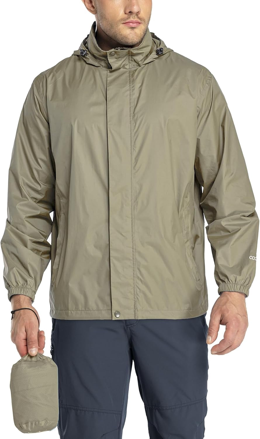 General Packable Rain Jacket Men's Lightweight Waterproof Rain Shell ...