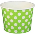 General Paper Ice Cream Cups Polka Dot Paper Yogurt Cups 6OZ Lime Green ...