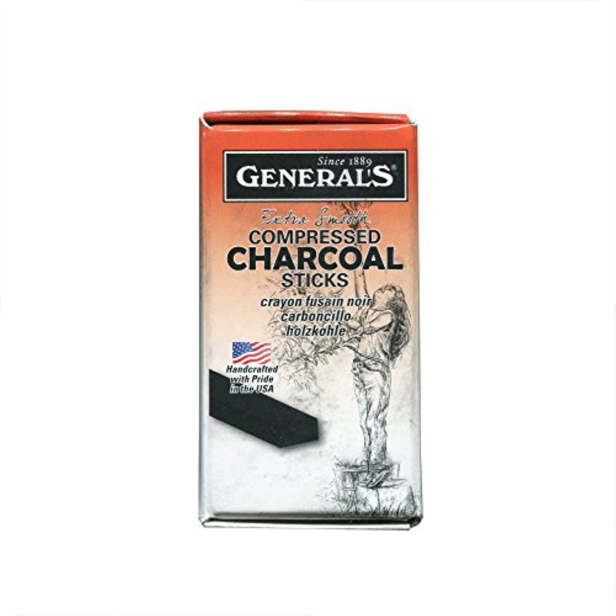 General Pencil Compressed Charcoal Sticks, 6B Soft - Walmart.com