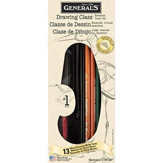 General Pencil Drawing Class Essential Tools Kit, 13 Pieces$$Art ...