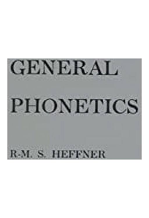 Pre-Owned General Phonetics 9780299006853 Used - Walmart.com