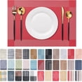 General Placemats Set of 6 Washable Indoor/Outdoor Vinyl Place Mats for ...