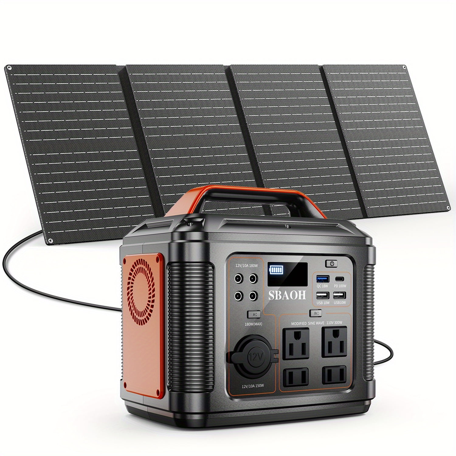 General Portable Power Station, 300W 296Wh Power Supply Quick Charge ...
