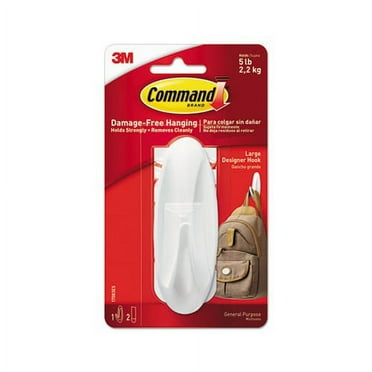 Command Jumbo Plastic Hook with Adhesive Strips, 3-Hooks - Walmart.com