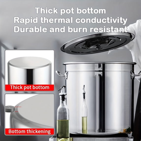 General Stock Pot –Stainless Steel Soup Pot – Heavy Duty Induction Pot ...
