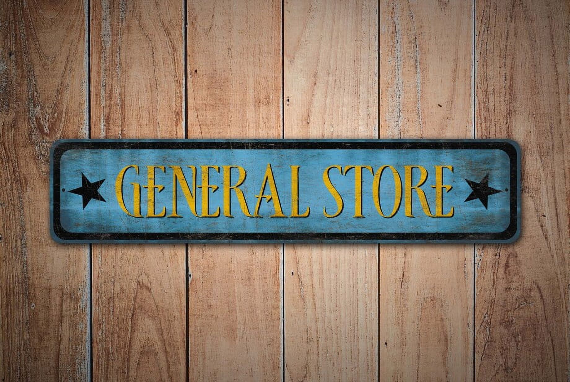 General Store Sign Groceries Start Sign Vintage Style Sign Light Blue ...
