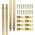 General Swivel Sash Curtain Rods with Brass Finish, Set of 4 (Hardware ...