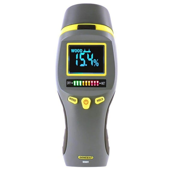General Tools MM9 Combo Moisture Meter Detector, Pin & Pinless Tester ...