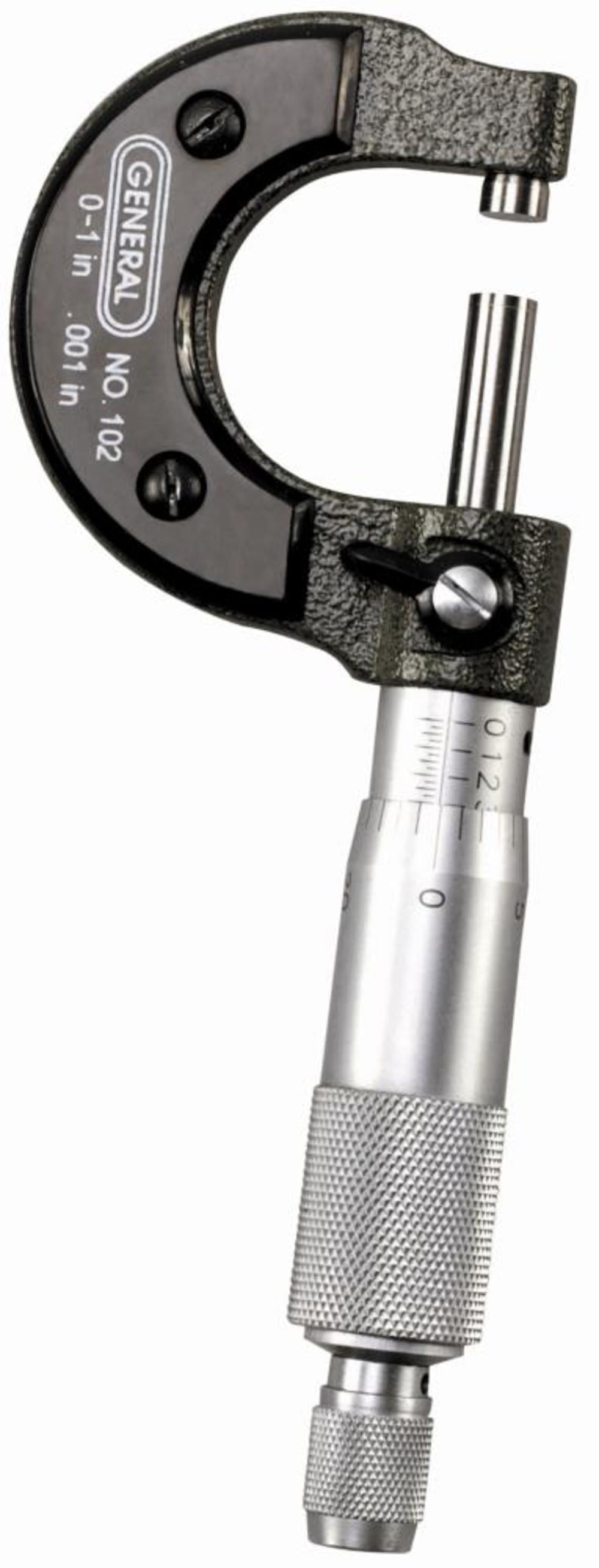 General Tools 102 0-Inch to 1-Inch .001-Inch Graduation Micrometer ...