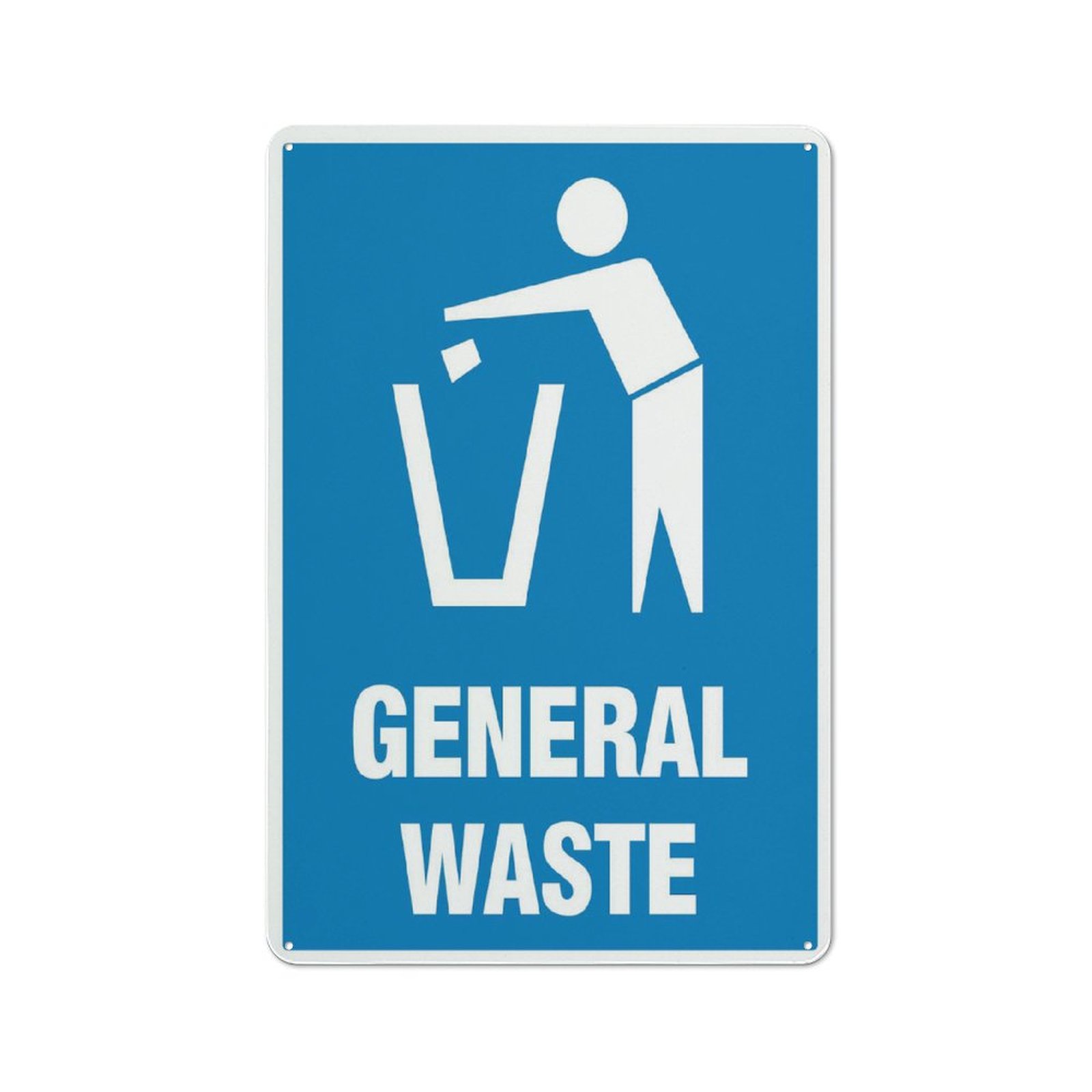 General Waste Bin Sign Outdoor Metal Sign - 12 X 8 Metal Signs For ...