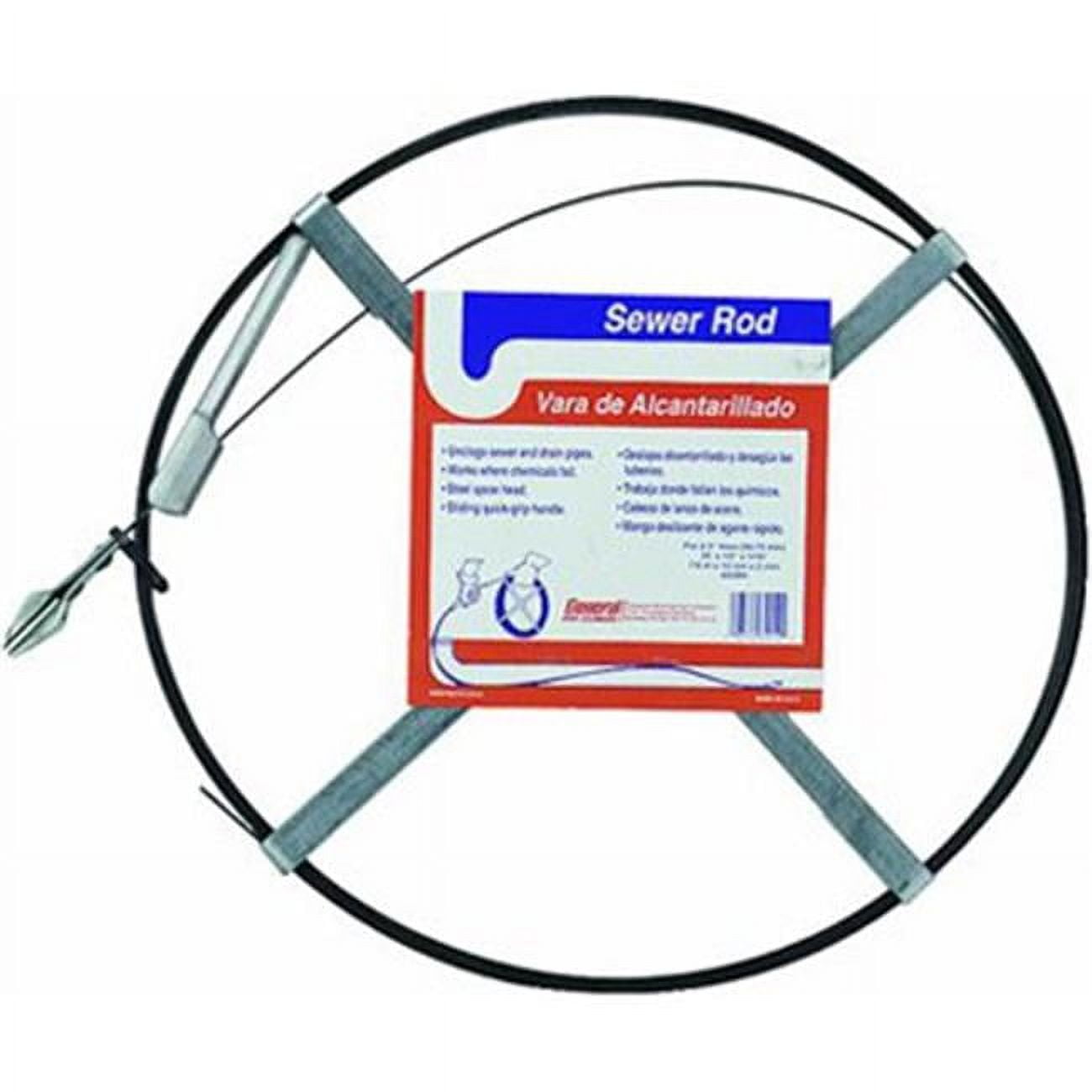 General Wire 1/2 In. x 1/16 In. x 50 Ft. Spear Carbon Steel Sewer Rod ...