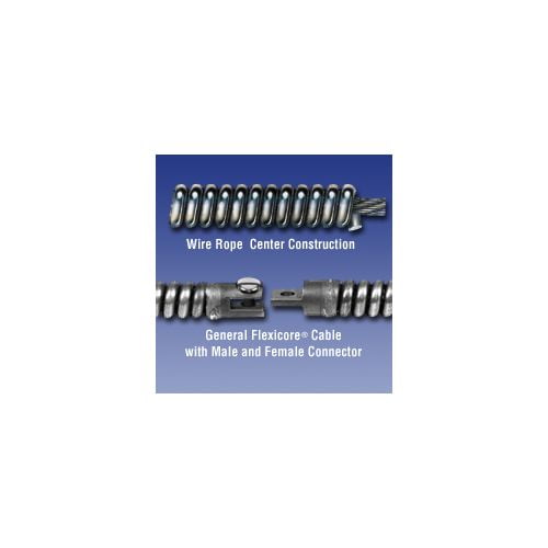 General Wire 100EM5 100'x3/4" Flexicore Cable w/ Male & Female Ends ...