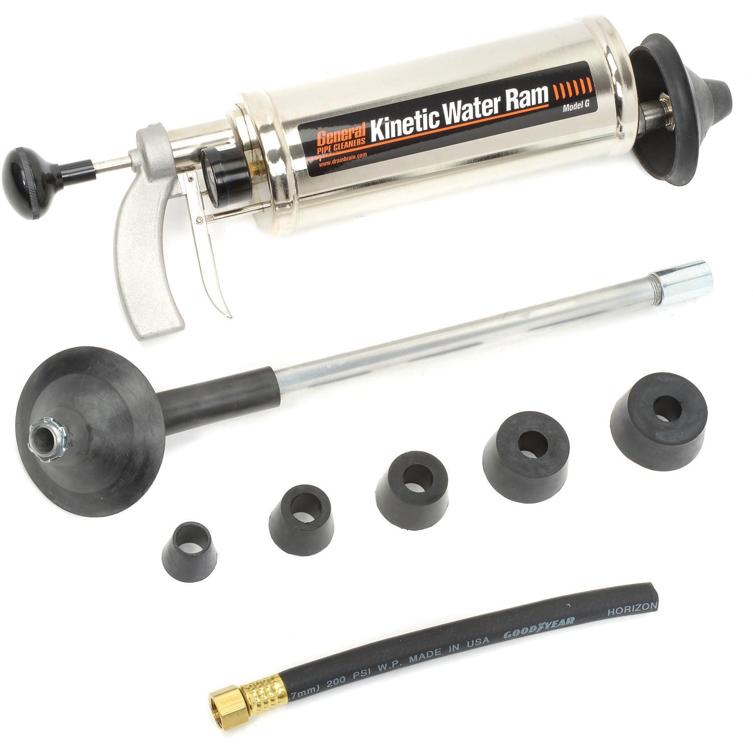 General Pipe Cleaners Kinetic Water Ram, Pipe Cleaning Tool, Compressed ...