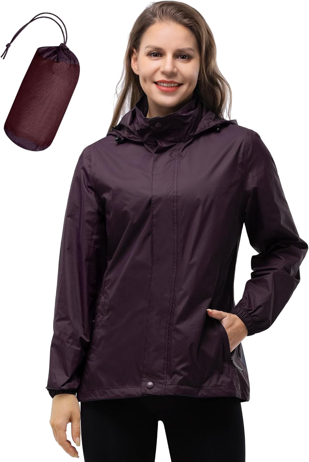 General Women's Rain Jacket Waterproof Lightweight Packable Raincoat ...