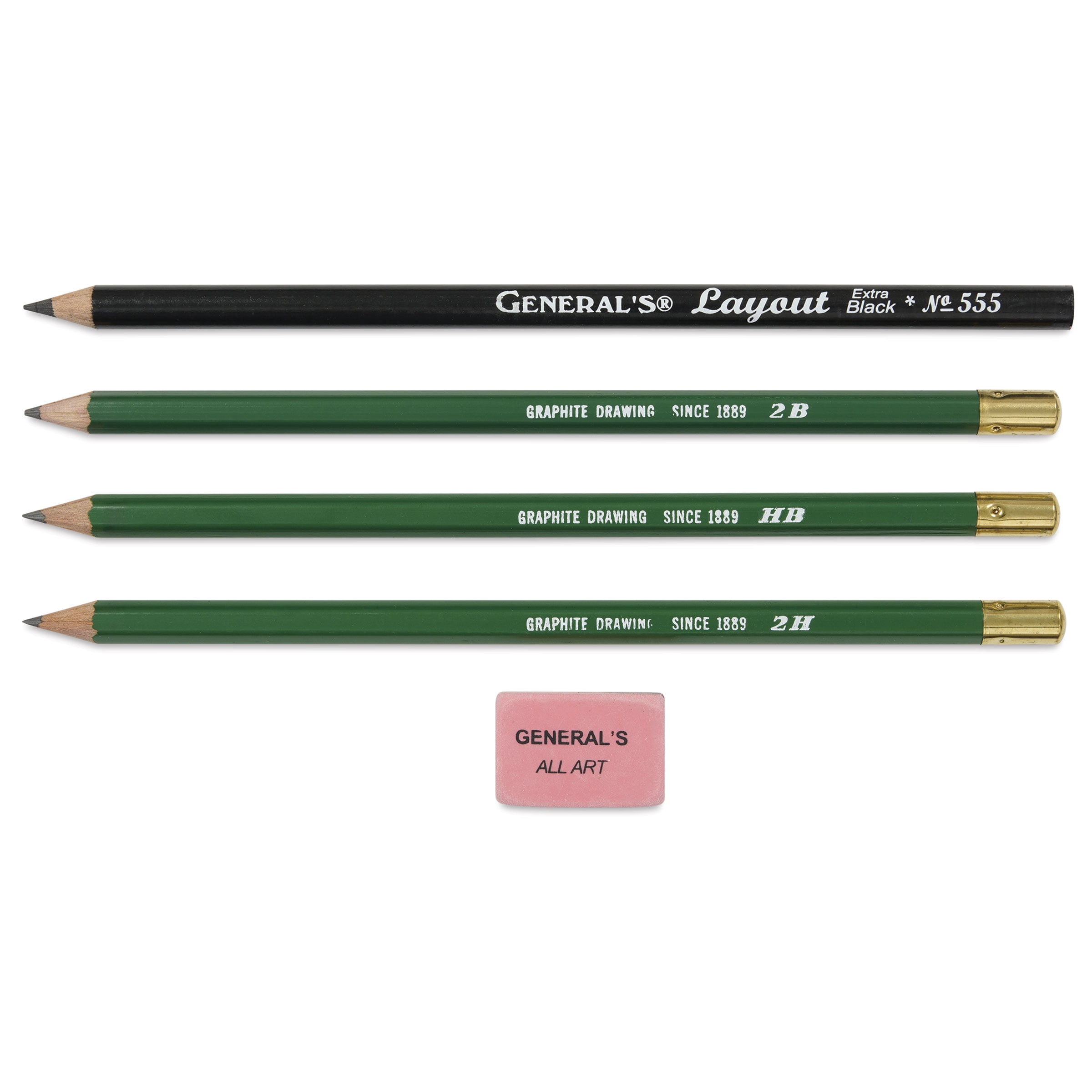 General's Kimberly Graphite Pencils Set - Art Pencil Kit, Pkg of 5 ...