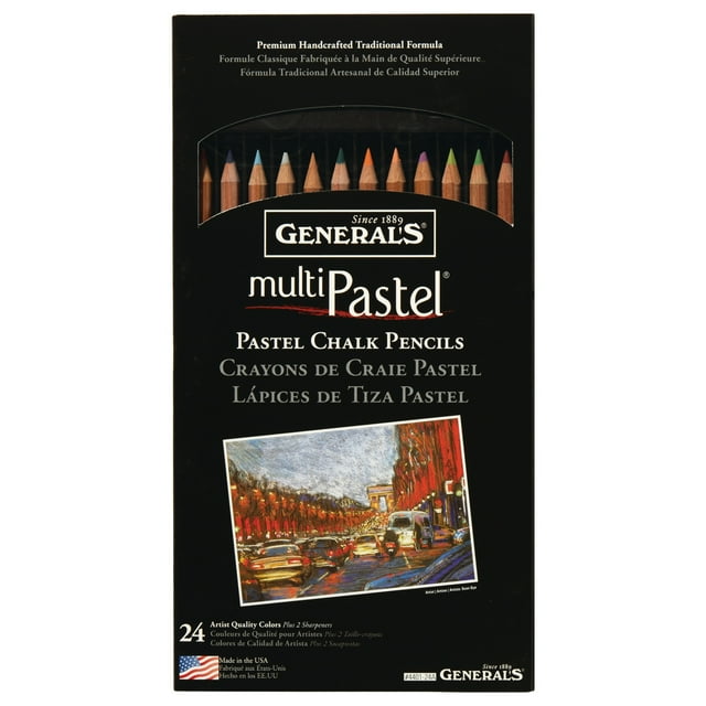 General's Pastel Pencil 24-Color Set - Walmart.com