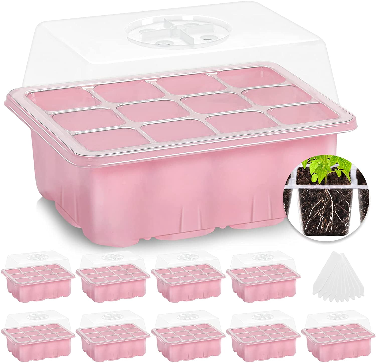 General10 Packs Seed Starter Tray ，Seed Starter Kit with Humidity Dome ...