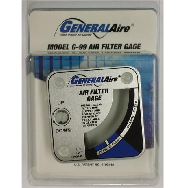 GeneralAire G99 Easy-to-Use Air Filter Gage, Easy Installation, Pack of ...