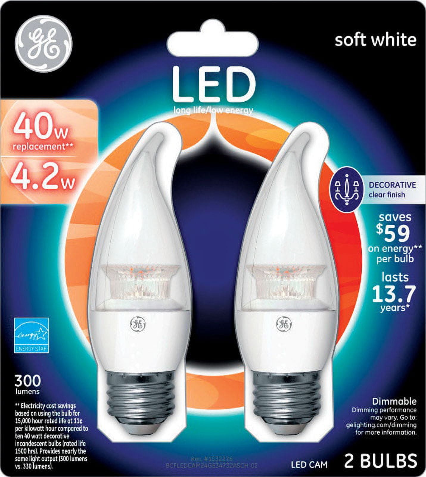 Generalelectric 34732 Medium-Base Decorative 300 Lumens LED Light Bulbs ...