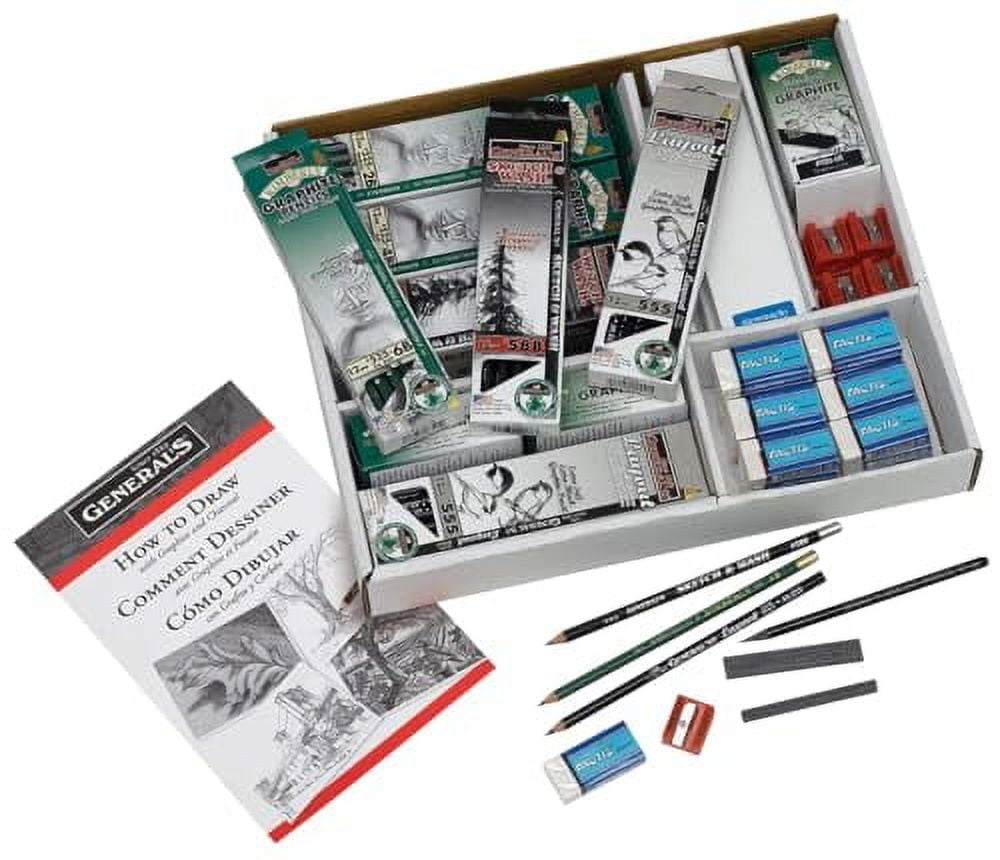 Generals Extra Smooth Graphite Pencil Classroom Art Pack, Assorted Tips ...