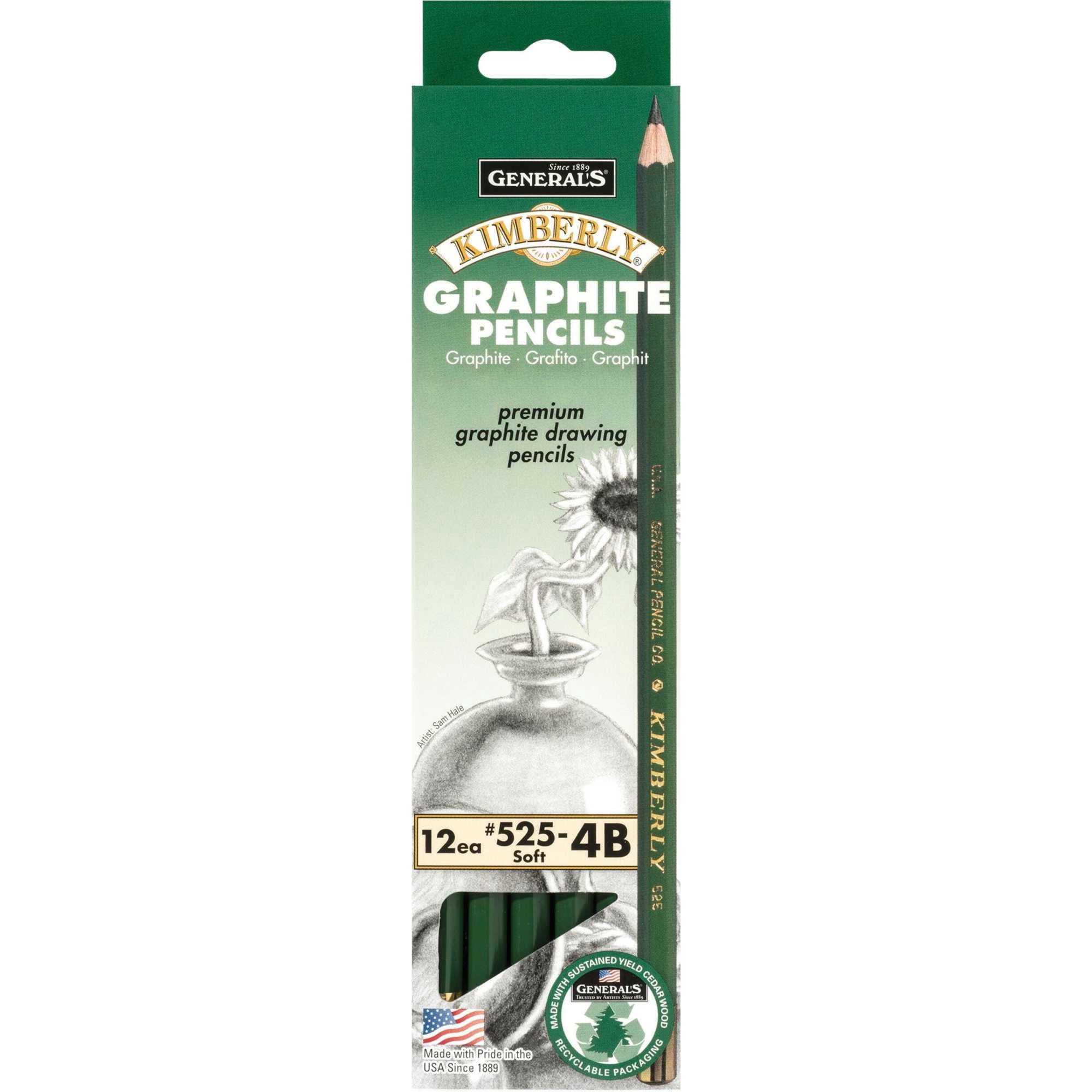 General Pencil 525-4B Kimberly Drawing Pencils 1 Dozen- 4B - Walmart.com