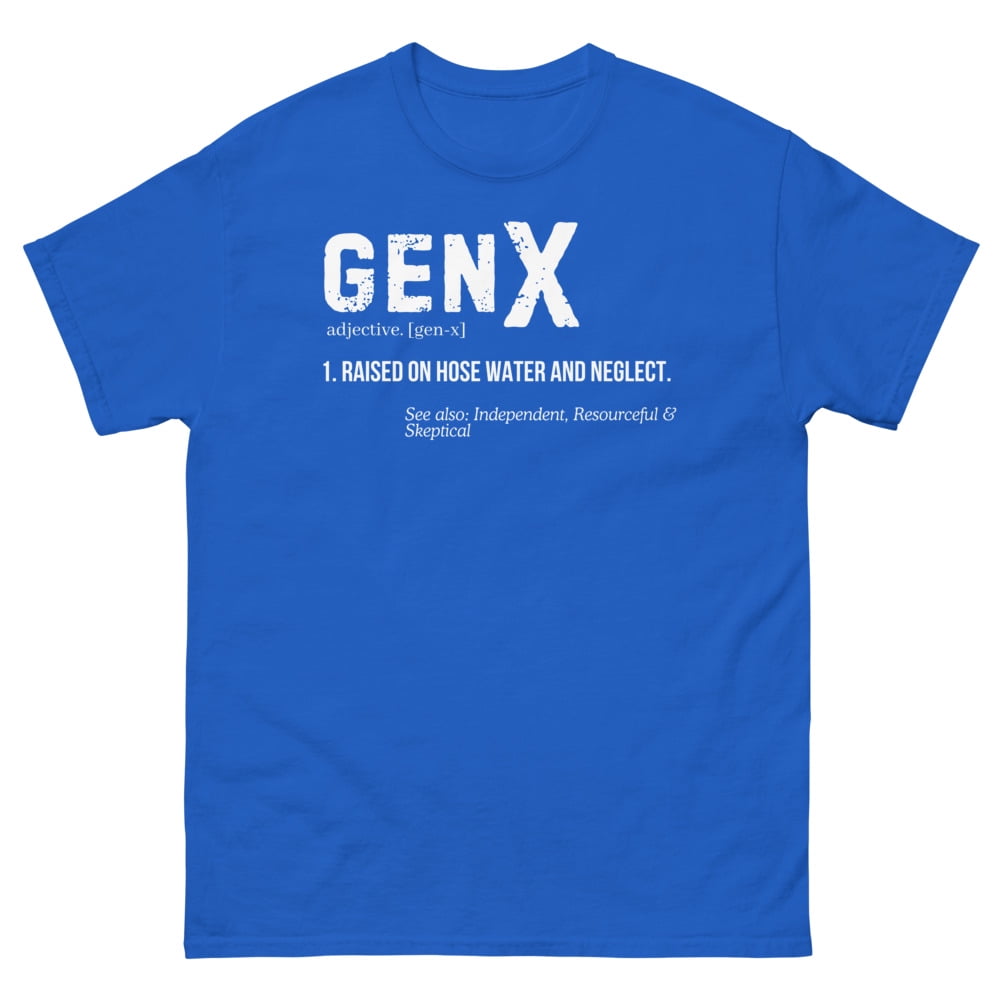 Generation X Funny Gag Definition Gen X Husband Wife Men's classic tee ...