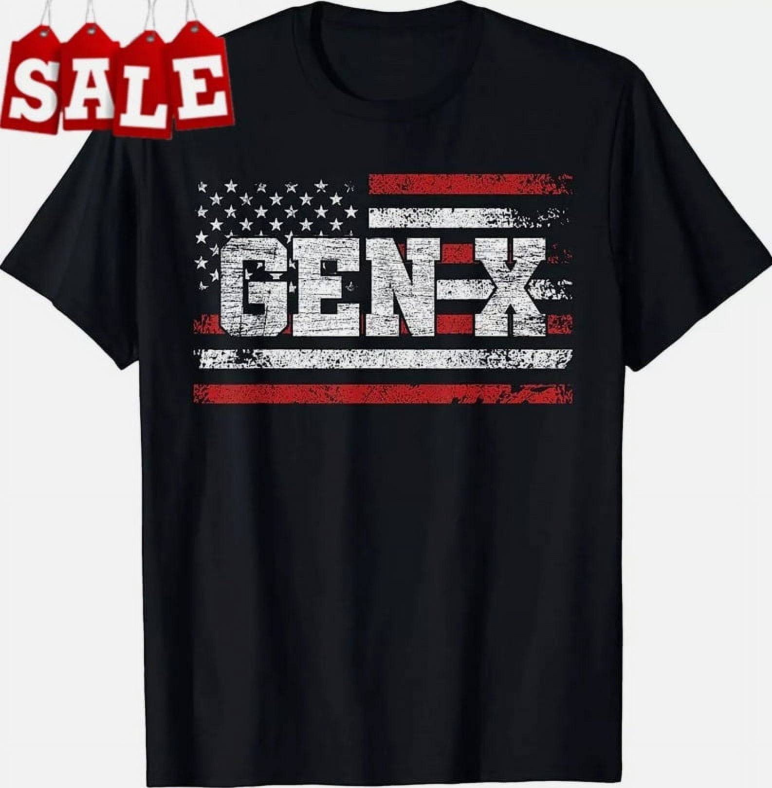 Generation X - Gen Xer - Gen X American Flag - Gen X Vintage T-Shirt ...