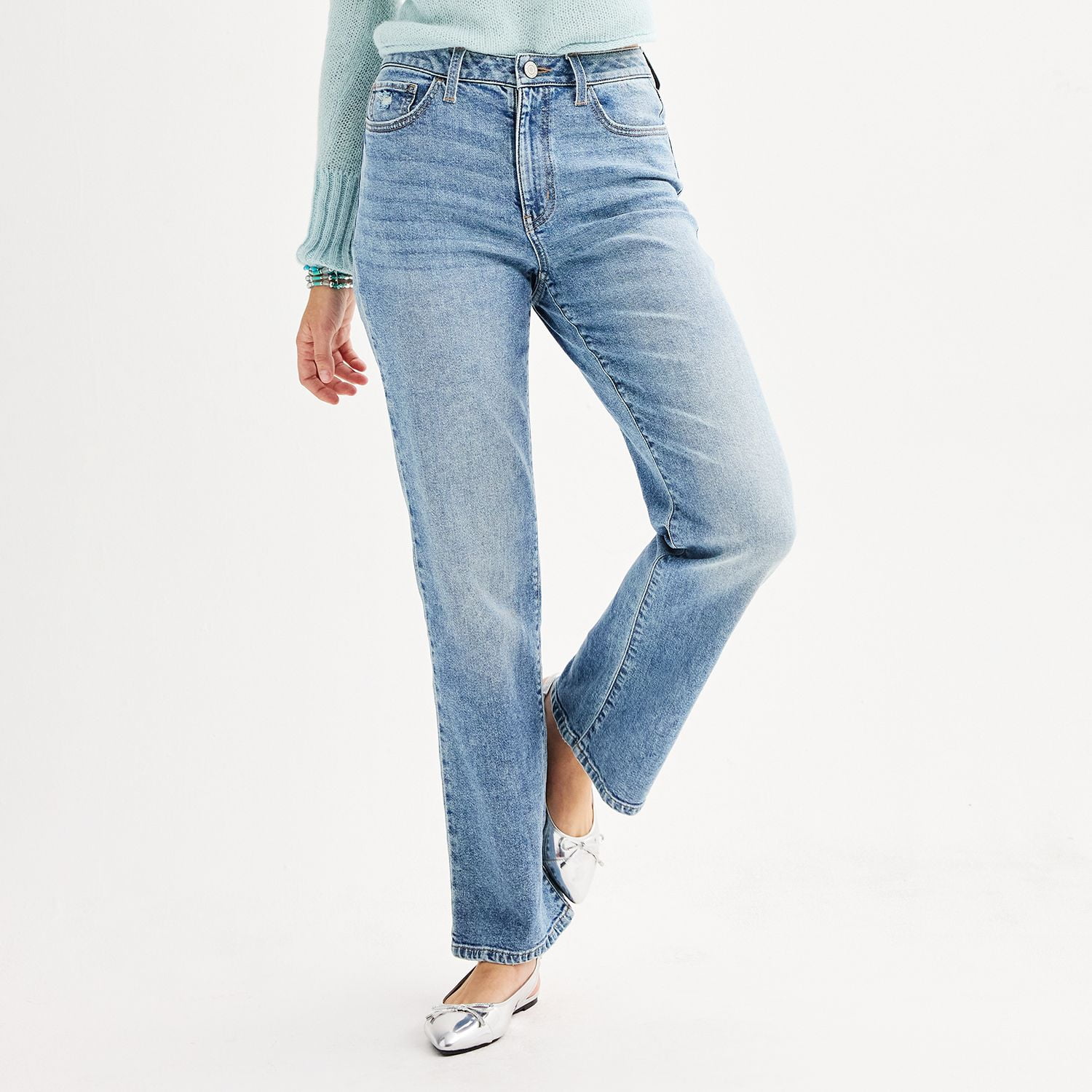 Juniors' SO® High-Rise '90s Bootcut Jeans Color: Medium Size: 5 LONG ...