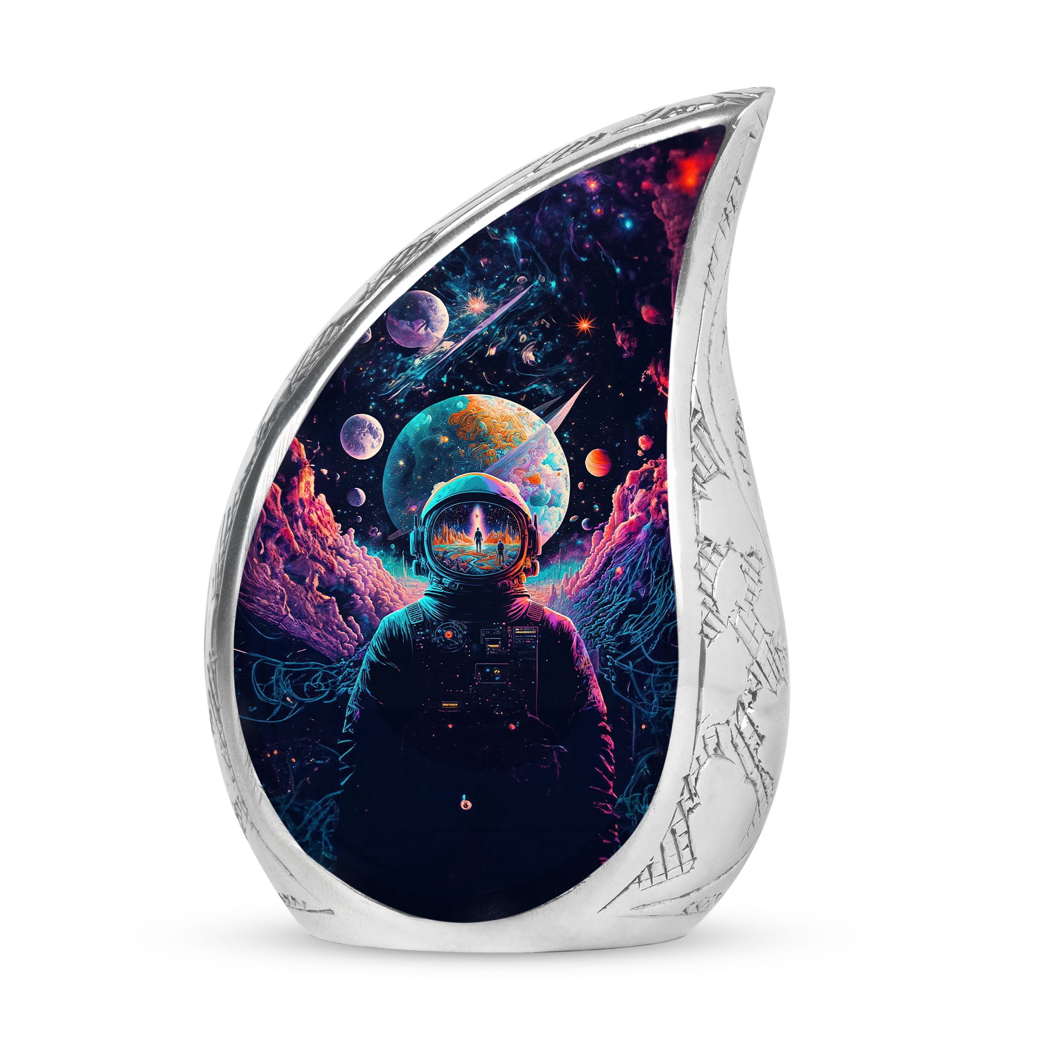 Generative Space with Astronaut Mini Urn, Keepsake Urns for Human Ashes ...