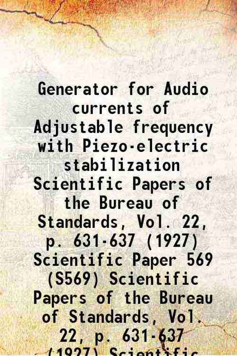 Generator for Audio currents of Adjustable frequency with Piezo ...