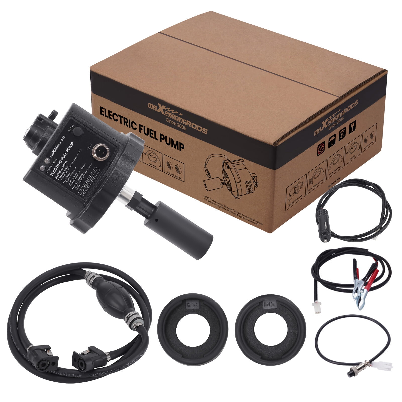 Generator Auto Fuel Transfer Pump 5-17GAL Capacity - 12V DC Power ...