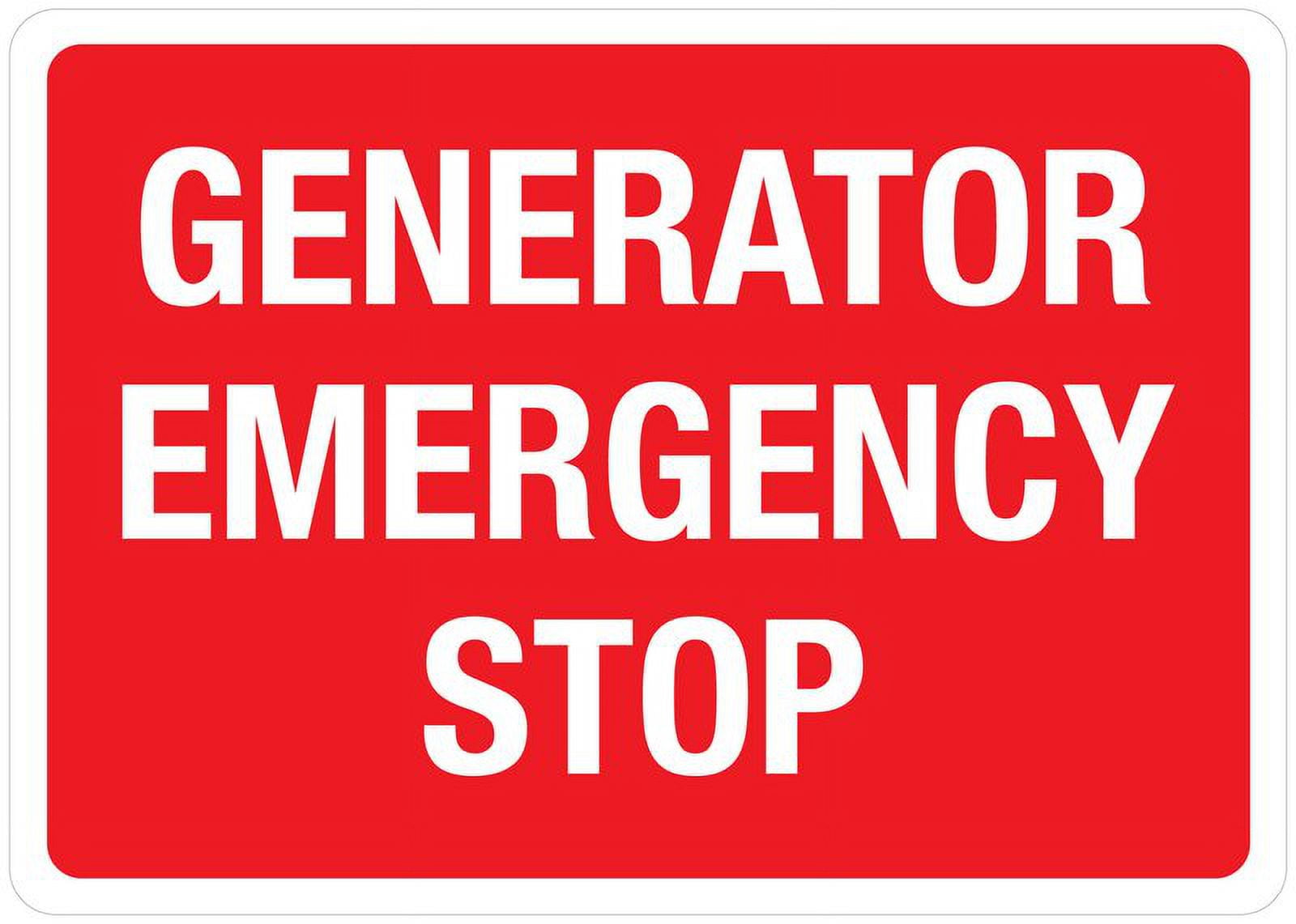 Generator Emergency Stop Red Retro Metal Tin Signs 12X8 Inch For Shop ...