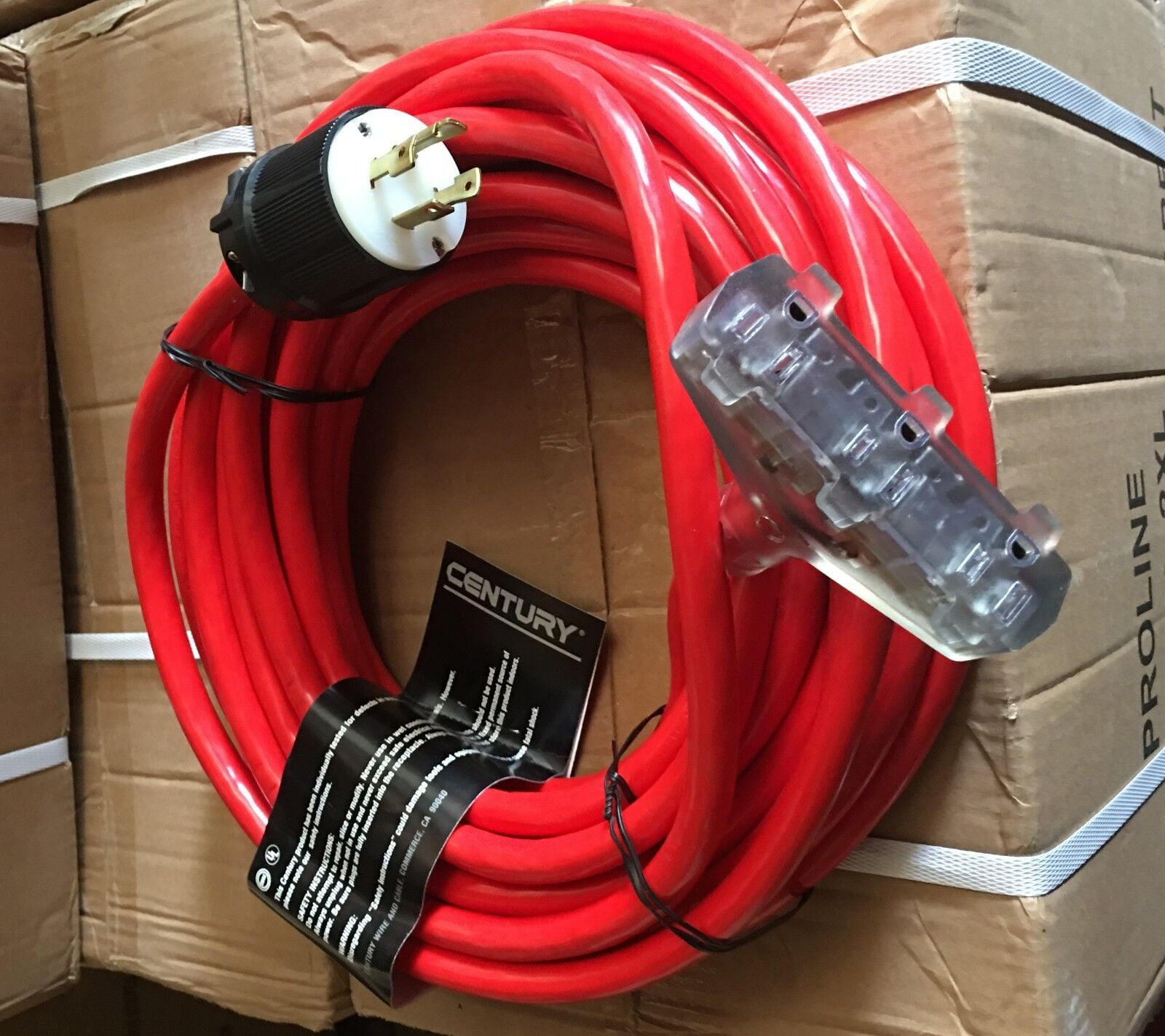 Generator Extension Cord 30A 50FT NEMA L14-30 10AWG Copper Wire UL with 3 outlet - Walmart.com