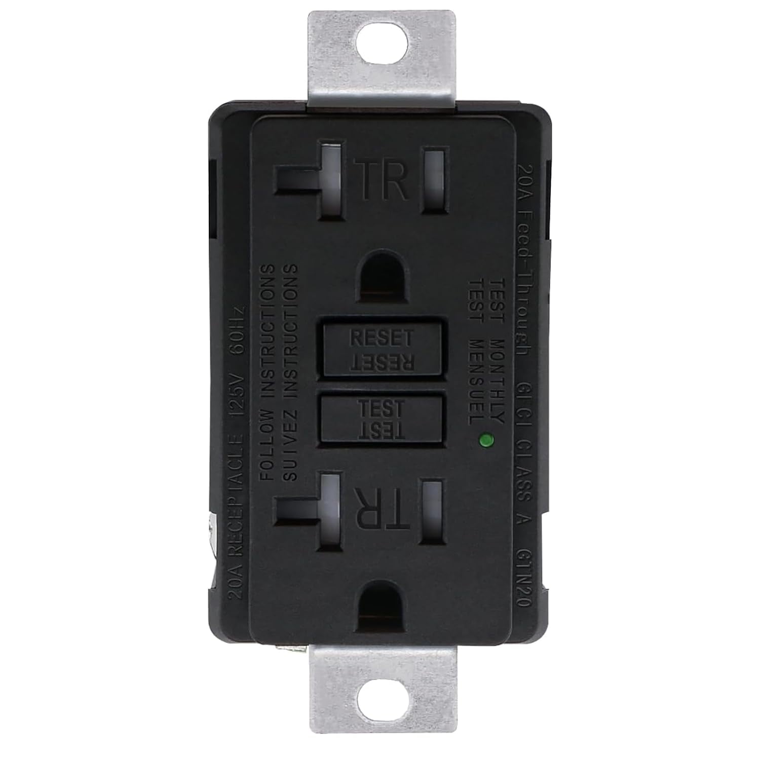 Generator GFCI Outlet, 20A 125V 60Hz,Tamper-Resistant Receptacle,TR ...