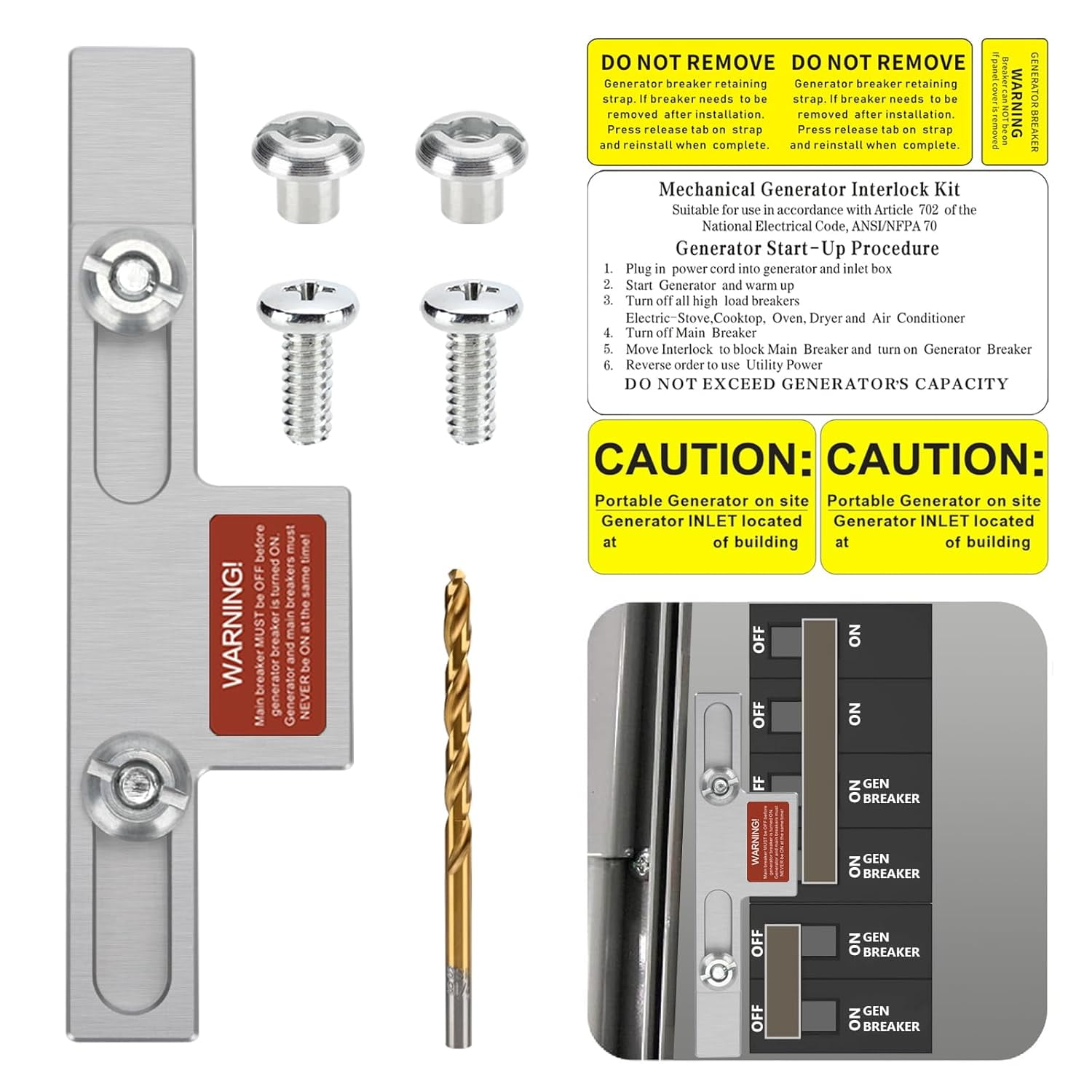 Generator Interlock Kit Compatible with Square D Generator Interlock ...