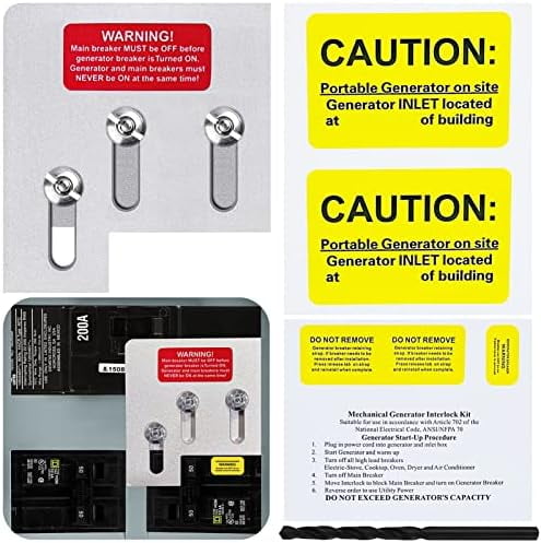 Generator Interlock Kit Compatible with Square D QO or Homeline 150 or ...
