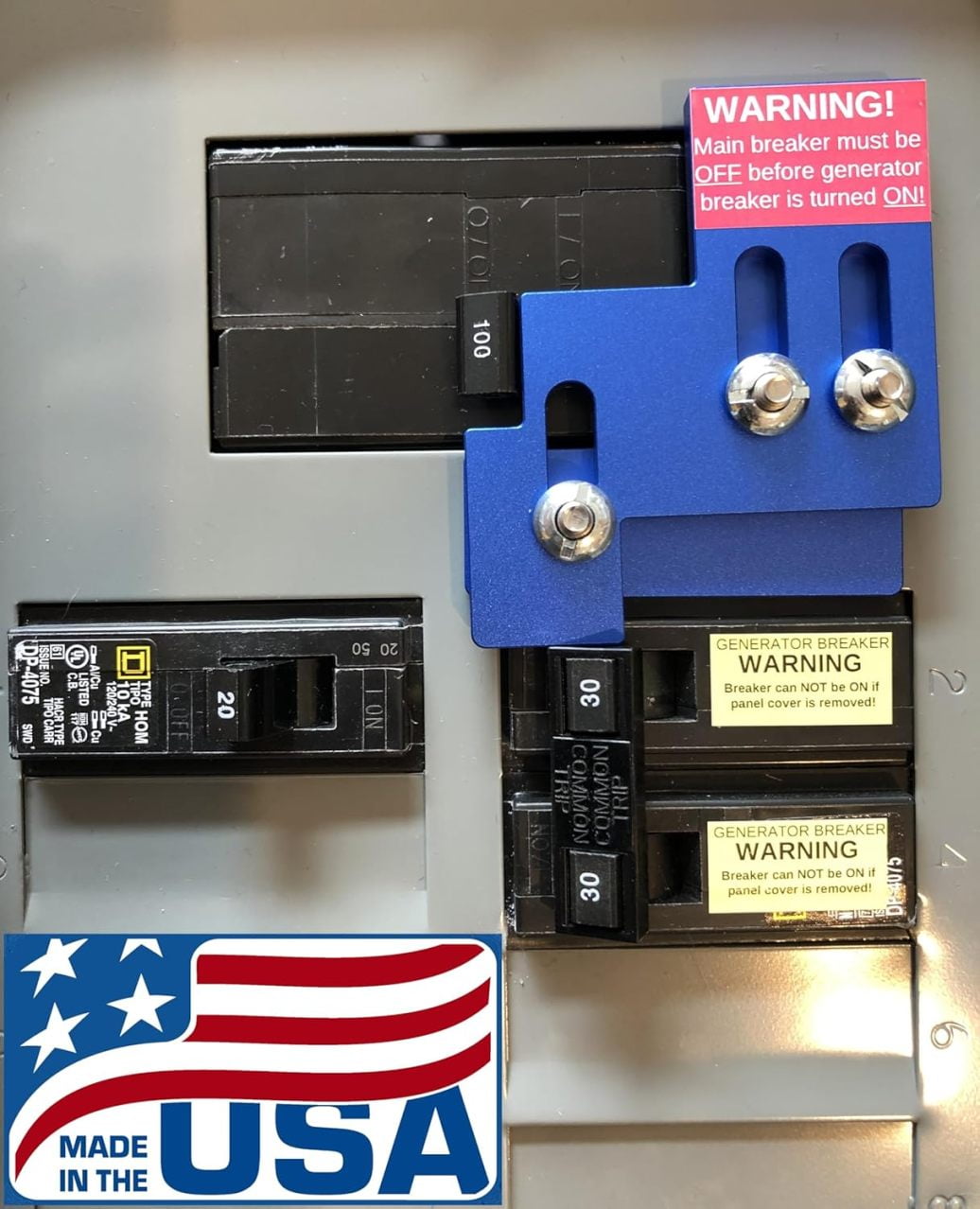 Generator Interlock Kit SQD100A for Square D Homeline 100 AMP and 125 ...