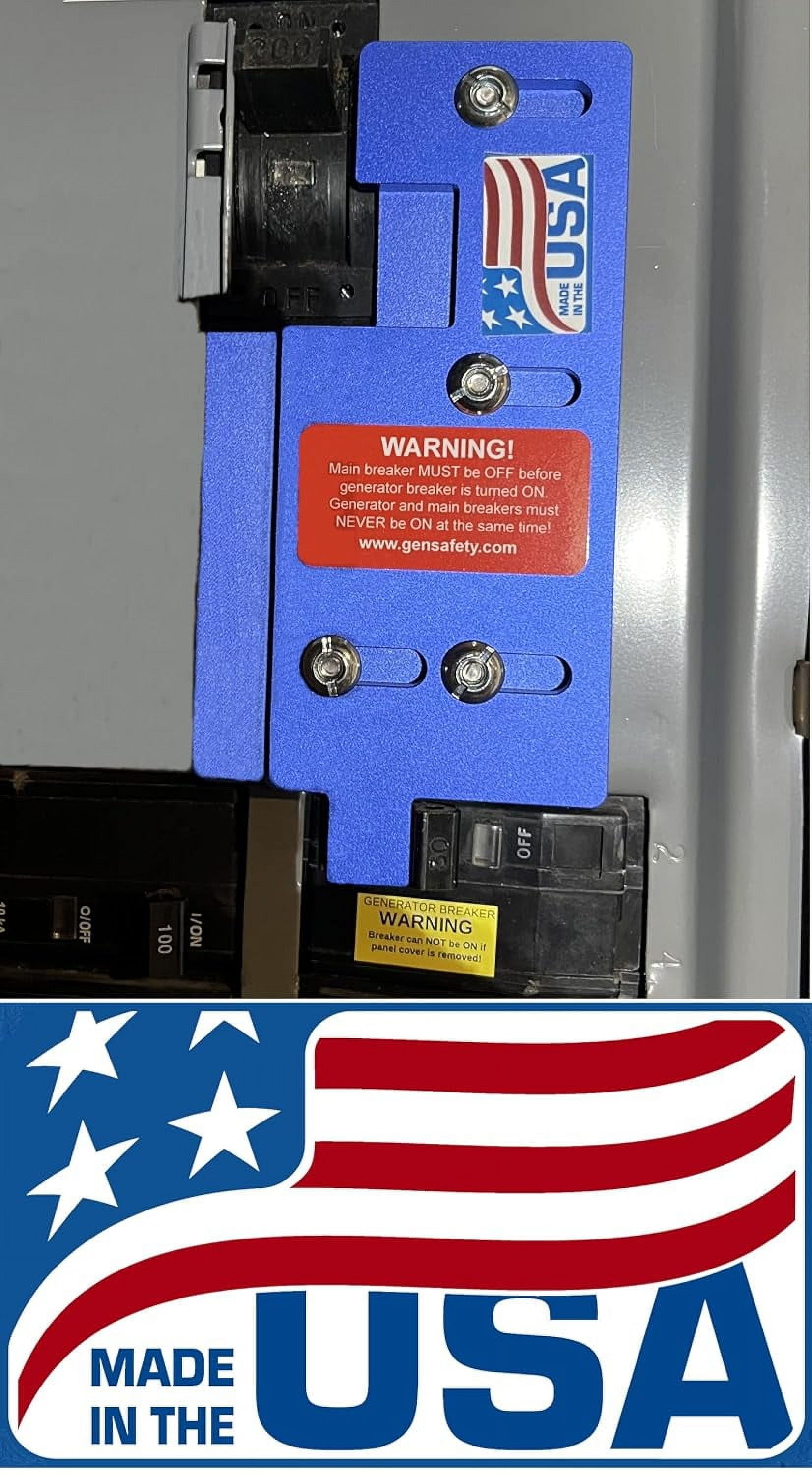 Generator Interlock Kit for Square D 150 Amp and 200 Amp Panels with 3 ...