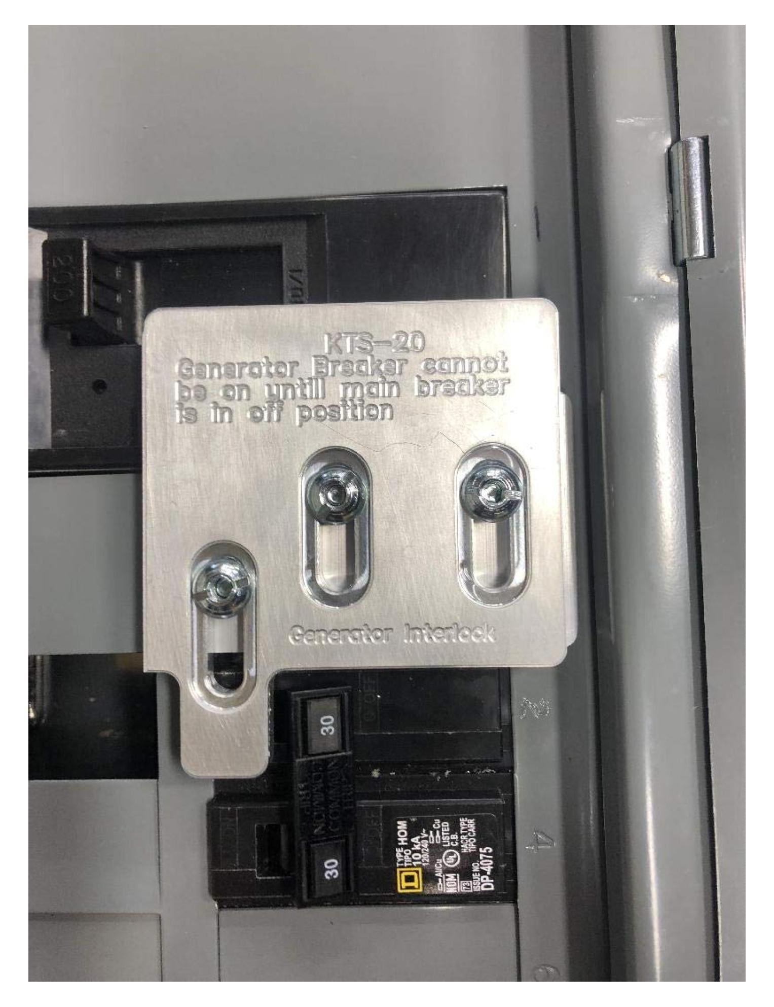 Generator Interlock Kit for Square D Home Line 150 & 200 Amp Service ...