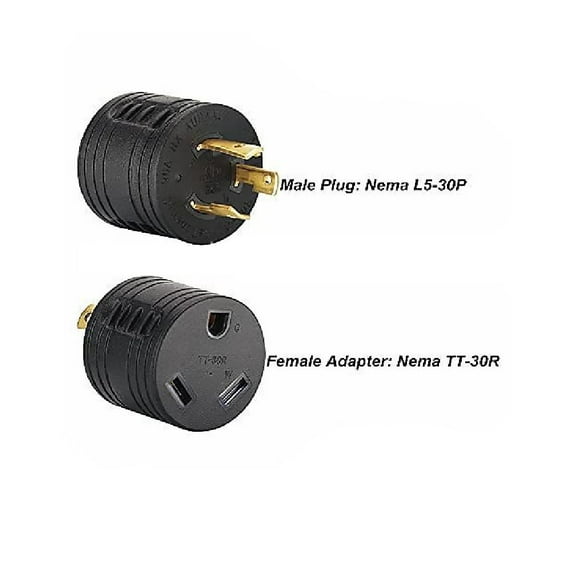 Generator RV Plug Adapter 30A 3-Prong Adapter L5-30P Male To TT-30R ...
