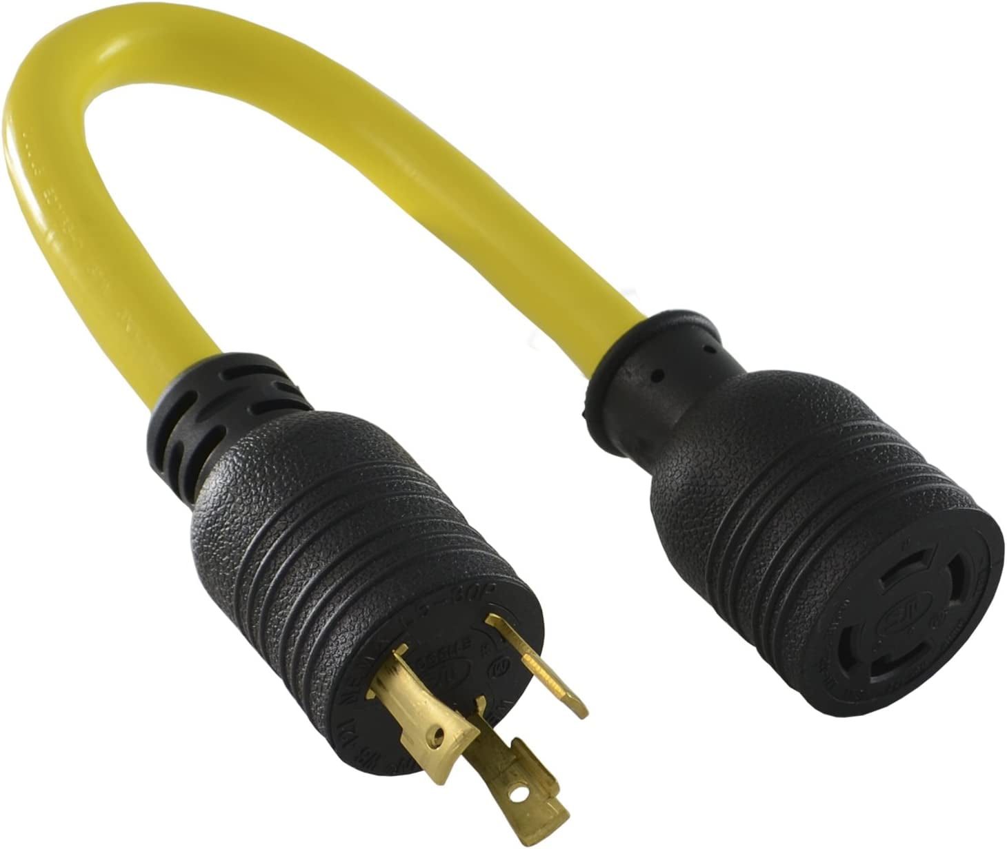 Generator adapter L5-30 P male to L14-30 R female twist lock 120 ...