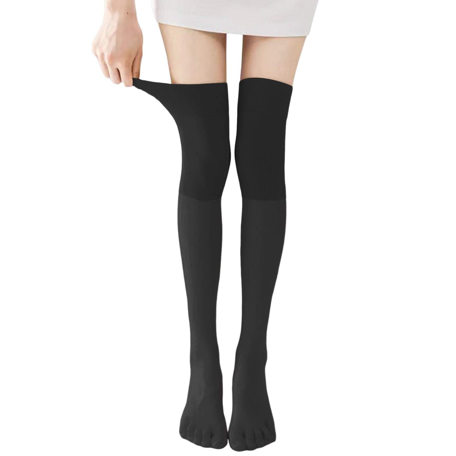 Generic 1 Pairs Women Fashion Soft Solid Splice Socks Knee High ...