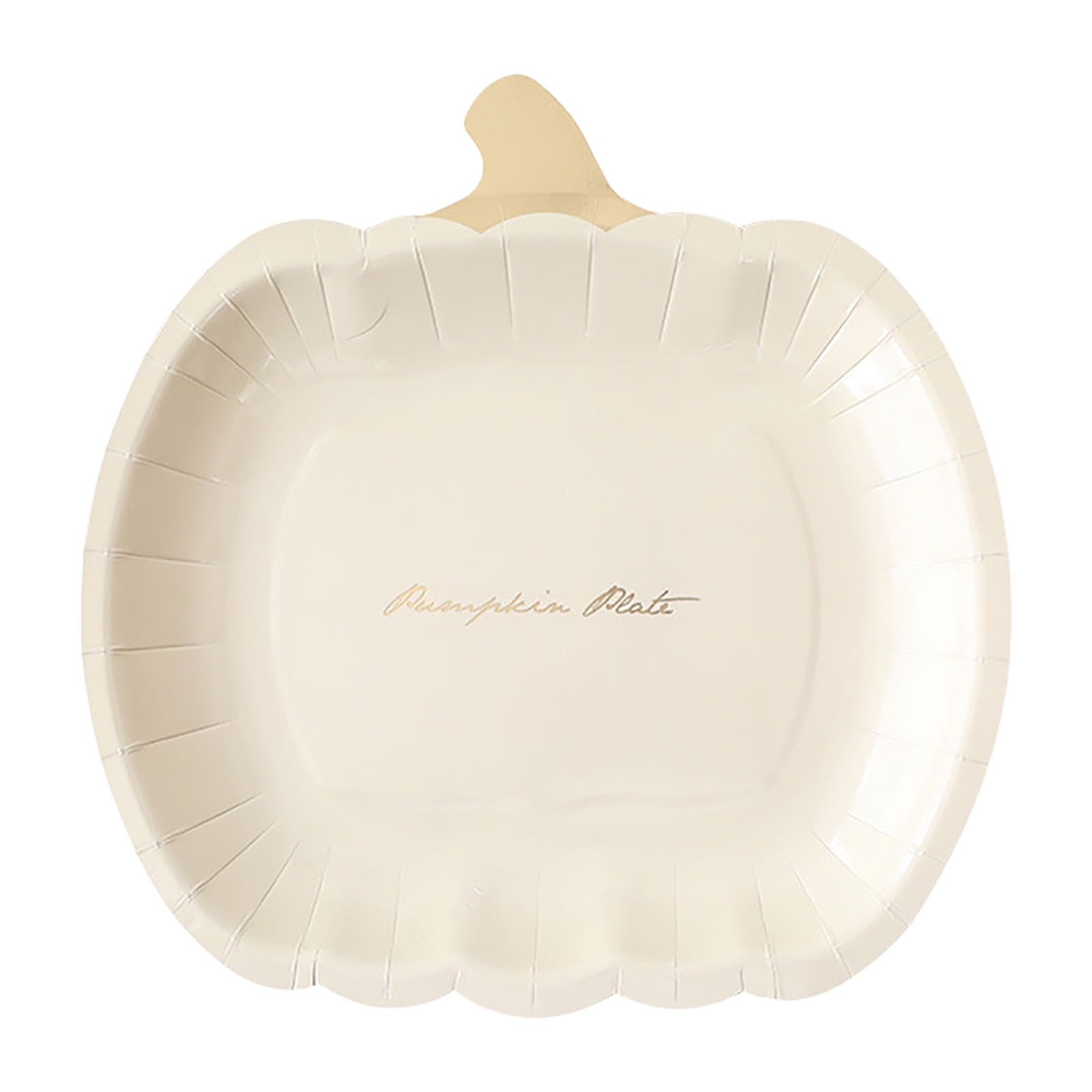 Generic 10 Pcs Fall Pumpkin Paper Plates 9 Inch Autumn Disposable ...