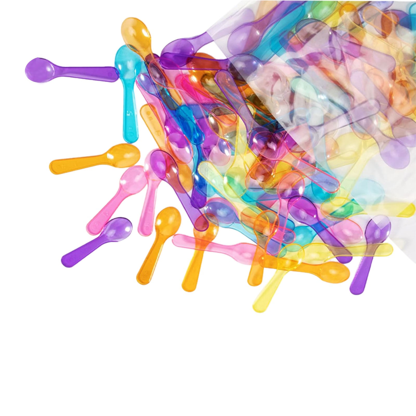 Generic 1000 Pack Colored Taster Spoons 3 Inch Disposable Mini Spoons ...