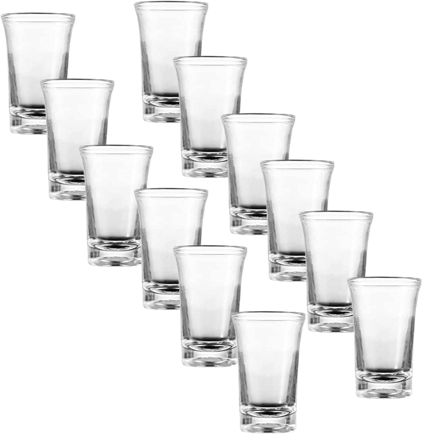 Generic 12 Pack heavy base Acrylic Plastic Shot Glasses, Unbreakable ...