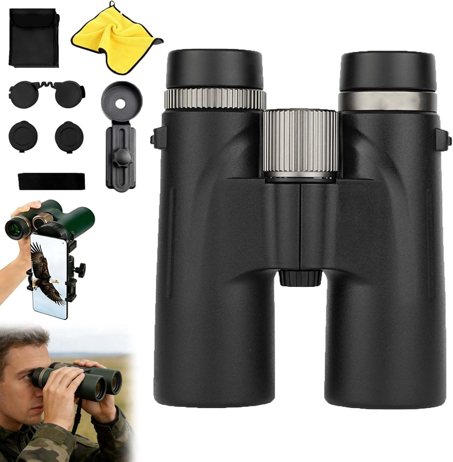Generic 12x42 Binoculars Metal Focus Low Light Birdwatching Travel ...