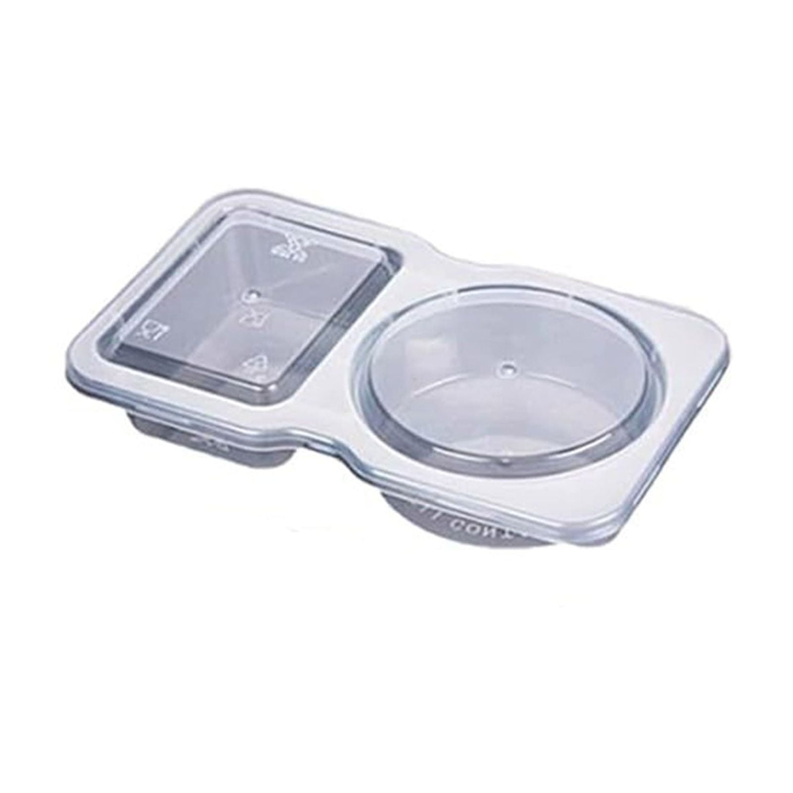 Generic 15 Sets Double Compartment Condiment Containers with Lid ...