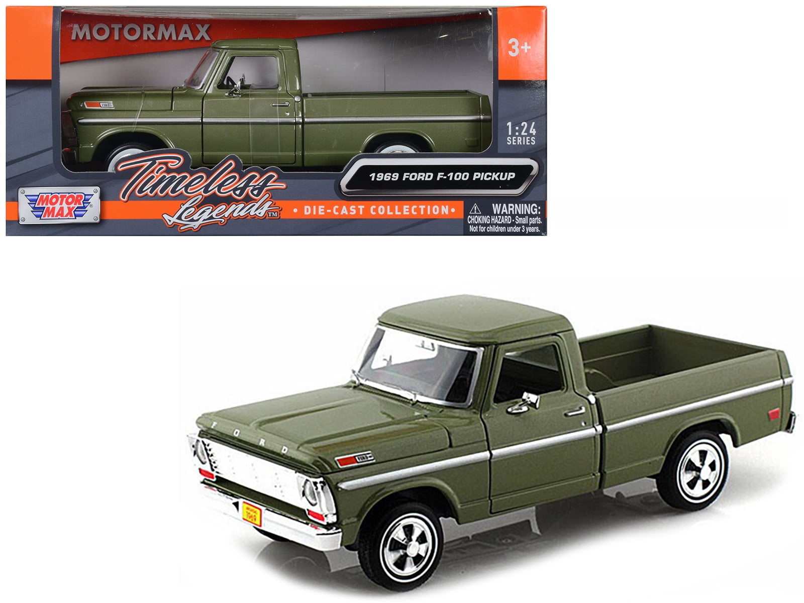 Generic 1969 Ford F-100 Pickup Model 1:24 Scale Car Play Vehicle ...