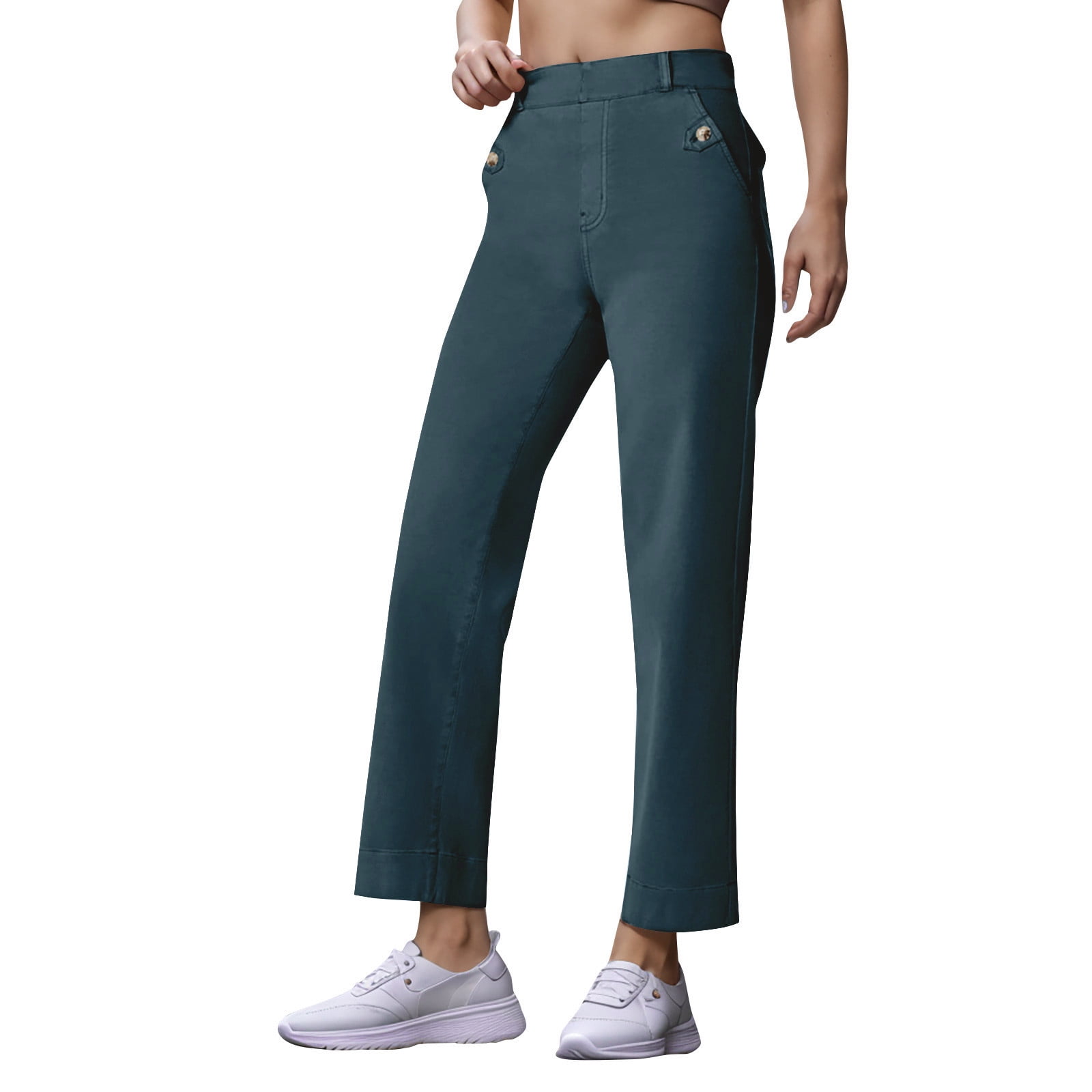 Generic Loose Straight Wide Leg Cropped Jeans - Walmart.com